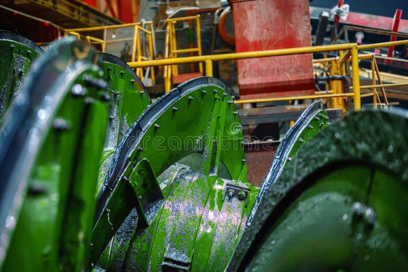 Mining and Processing Plant. Wet Sand Grading Process. Stock Photo ...