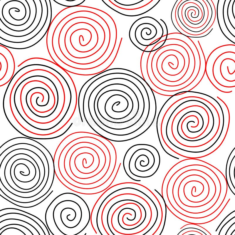 Spiral Seamless Pattern Background Stock Vector - Illustration of plain ...