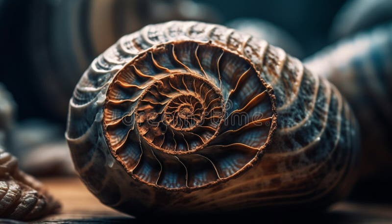 Spiral Seashell, Ancient Souvenir, Beautiful Abstract Pattern Generated ...
