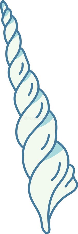 Spiral Seashell Drawing stock illustration. Illustration of beach ...