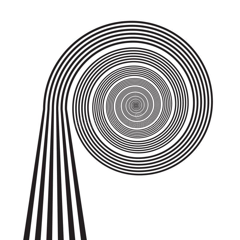 Circle with Distorted Lines. Waves and Circular Logo or Icon Stock ...