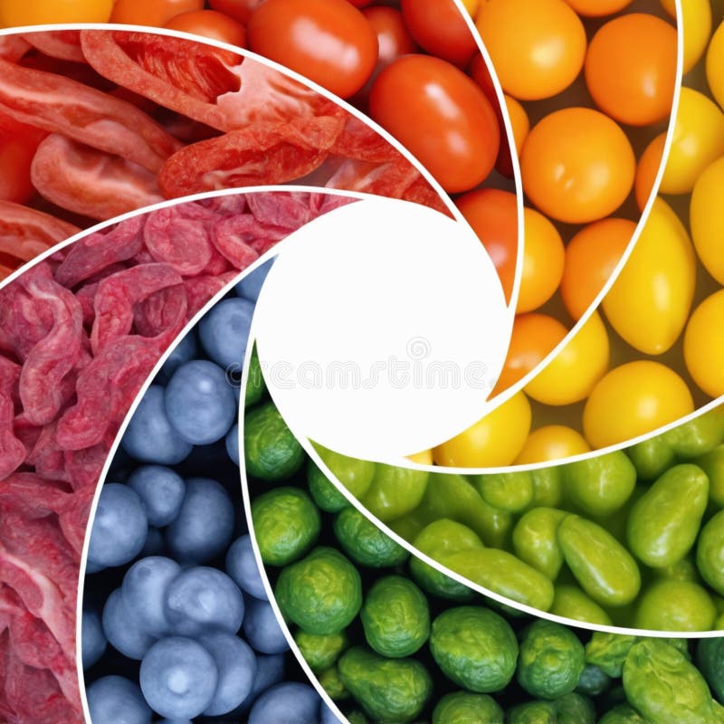 Spiral Shape by Beans on White Background Stock Illustration ...