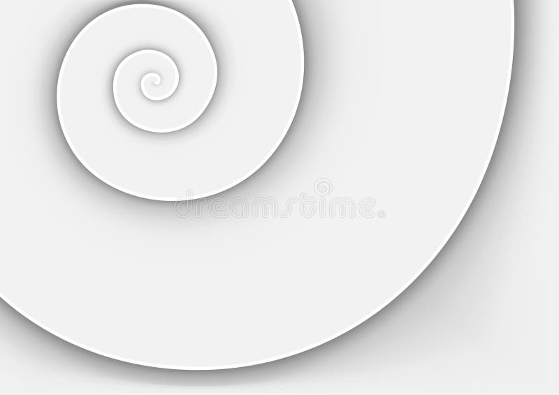 Spiral Shape and Shadows with 3D Effect Stock Vector - Illustration of ...