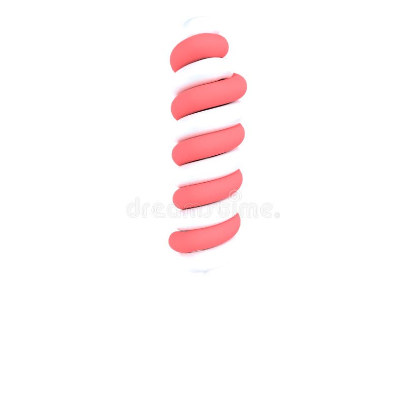 Spiral Shape in Soft Pink Color Isolated on White Background Stock ...