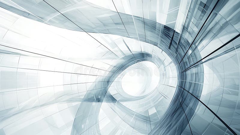 A Spiral Shaped Building with a Lot of Windows Stock Illustration ...