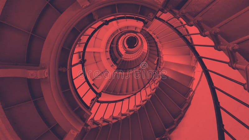 Spiral Shaped Geometric Background Pattern in Vibrant Red Color Stock ...
