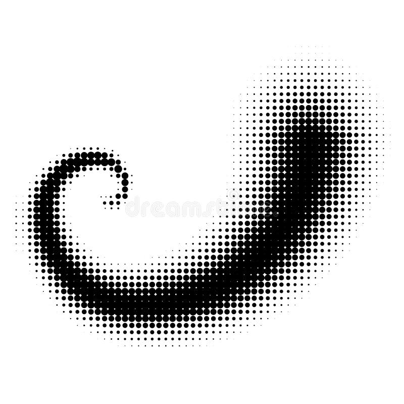 Spiral-shaped Halftone Effect Texture Stock Vector - Illustration of ...