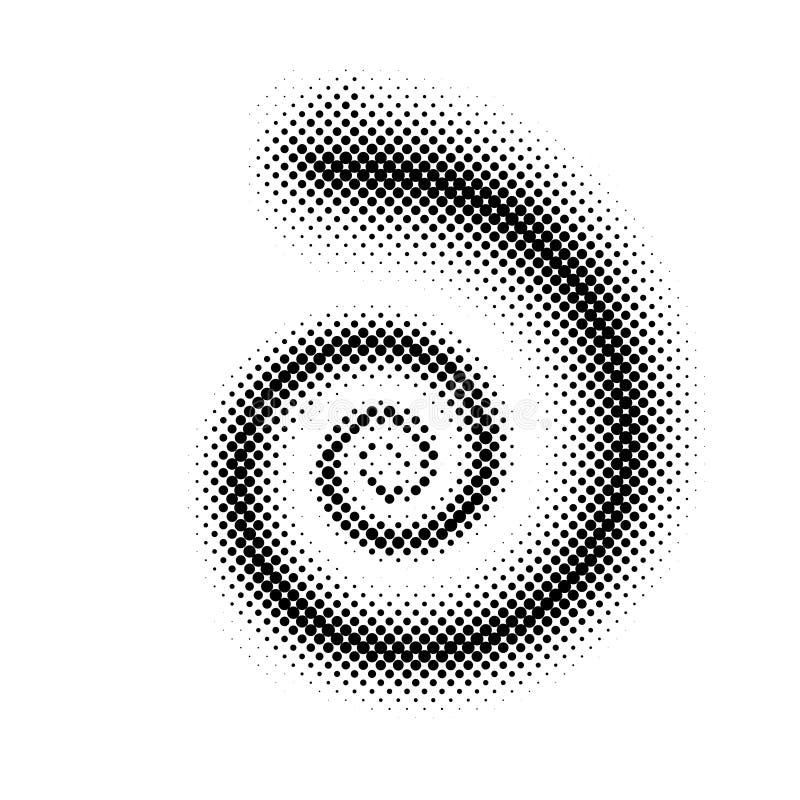 Spiral-shaped Halftone Effect Texture Stock Vector - Illustration of ...