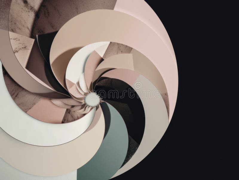 A Spiral Shaped Object with a Black Background. Generative AI Image ...