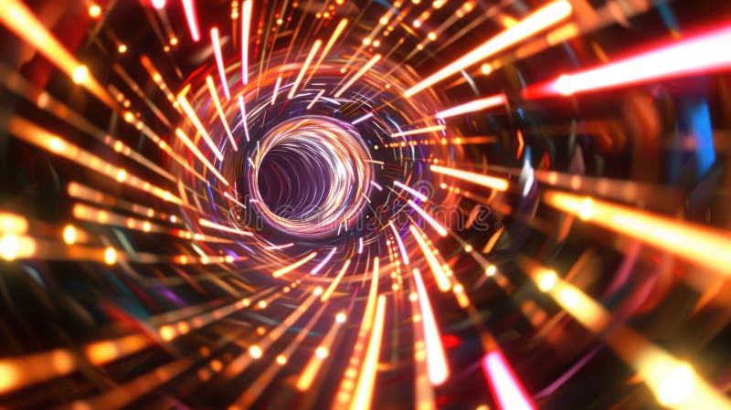 A Spiral-shaped Object Emitting Bright Lights Stock Photo - Image of ...