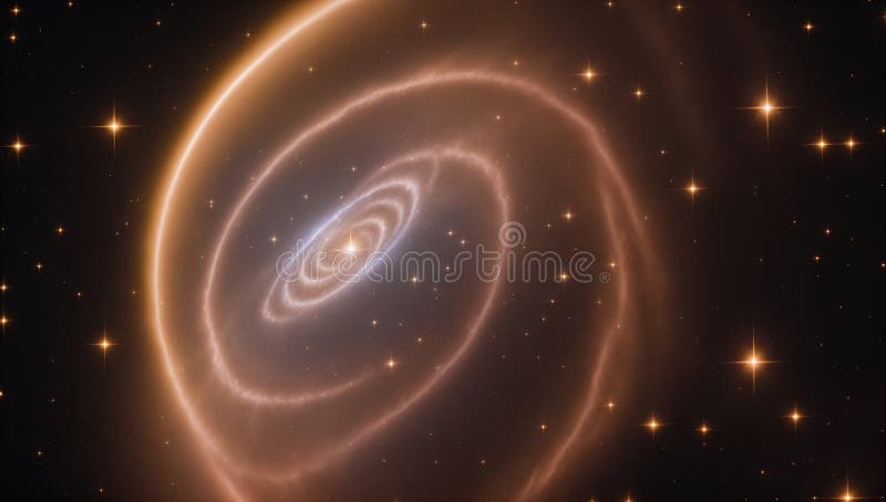 A Spiral Shaped Object in the Middle of a Star Stock Illustration ...