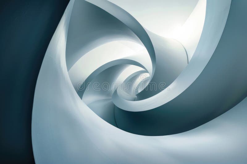A Spiral-shaped Object Set Against a Bright Blue Background Stock ...