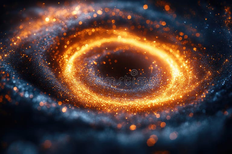 A Spiral Shaped Object Sits Alone on a Dark, Black Background Stock ...