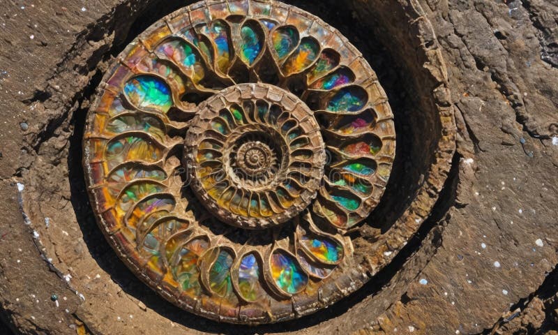 Spiral-shaped Object with Vibrant, Multicolored Pattern is Embedded in ...
