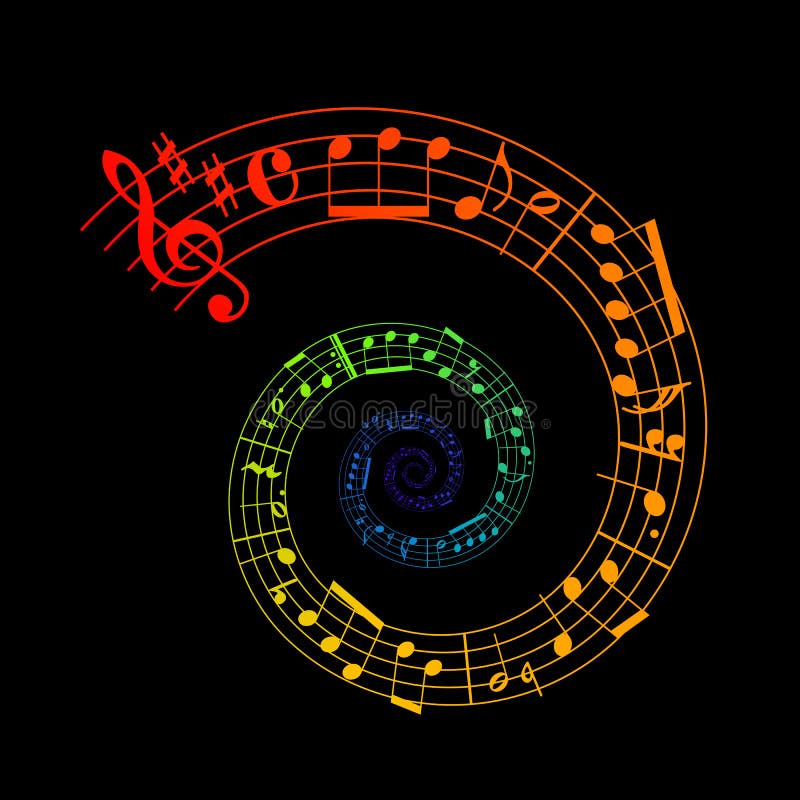 Spiral sheet music stock vector. Illustration of abstract - 12531647