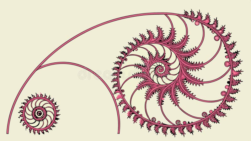 Spiral Shell Abstract Pattern Nature Design Fibonacci Sequence Art Vector Design Generative AI ...