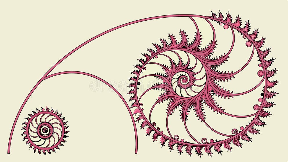 Spiral Shell Abstract Pattern Nature Design Fibonacci Sequence Art Vector Design Generative AI ...