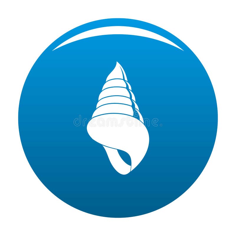 Spiral Shell Icon Vector Blue Stock Vector - Illustration of beautiful ...