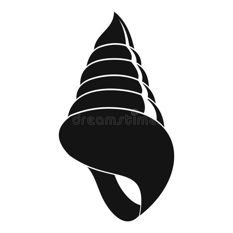 Spiral Shell Icon, Simple Style Stock Vector - Illustration of reef ...