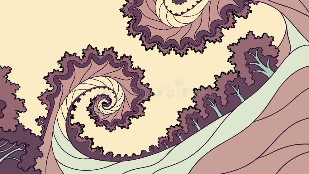 Spiral Shell Pattern Abstract Nature Design Fibonacci Sequence Vector Design Generative AI Stock ...
