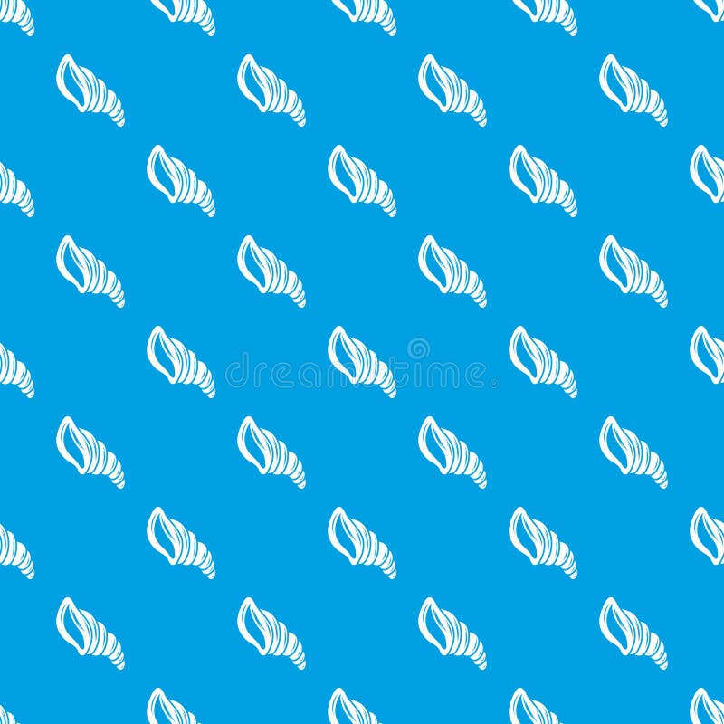Spiral Shell Pattern Vector Seamless Blue Stock Vector - Illustration ...