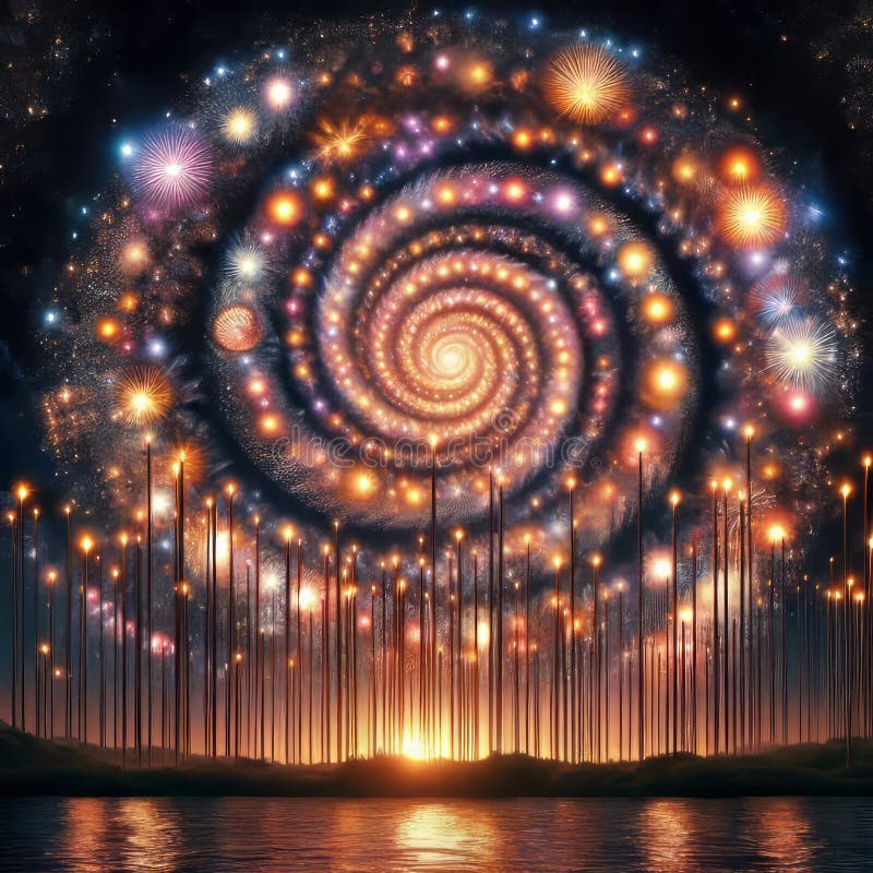 157 66. Spiral Shells_ Large, Spherical Fireworks that Stock ...