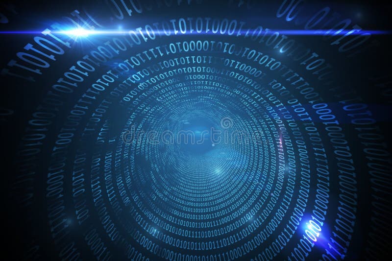 Spiral of Shiny Binary Code Stock Illustration - Illustration of computing, shining: 390043886