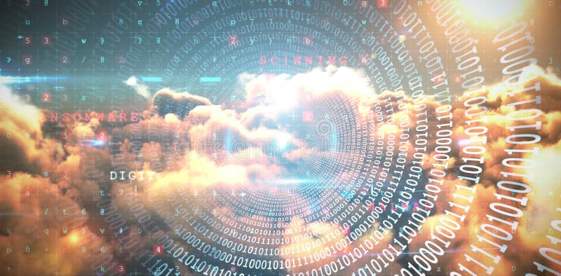 Shiny red binary code stock illustration. Illustration of digital ...