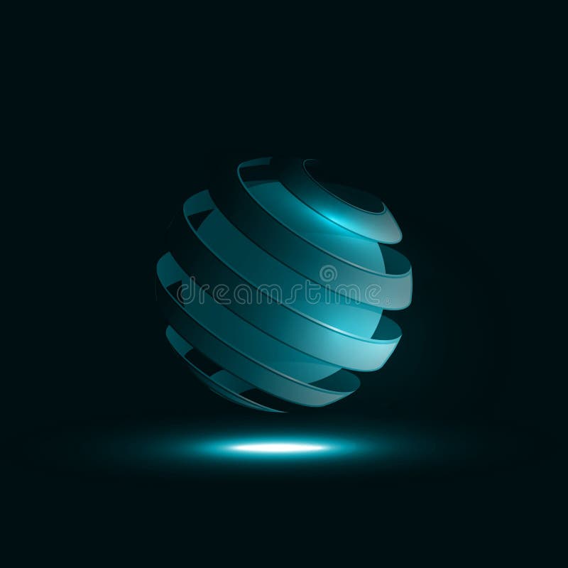 Spiral Sphere Abstract Lines Stock Vector - Illustration of concept ...