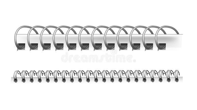 Spiral Spring of Calendar or Notepad Set Vector Stock Vector ...