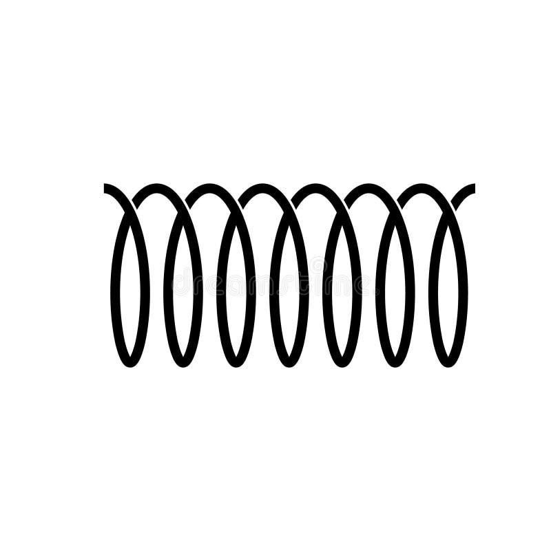 Spiral spring vector icon. stock illustration. Illustration of ...