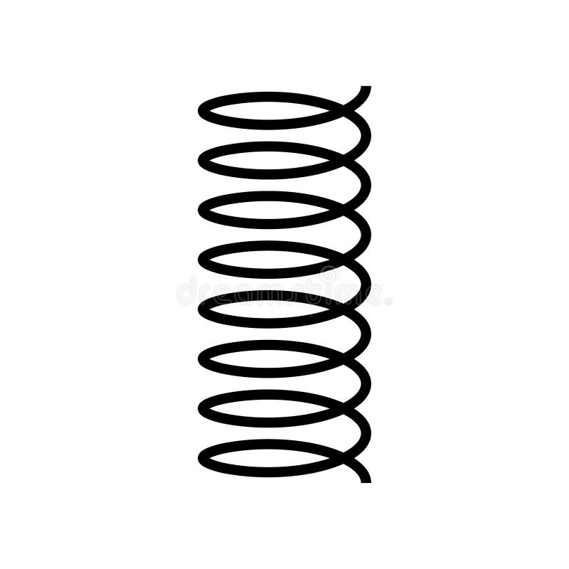 Spiral spring vector icon. stock illustration. Illustration of ...