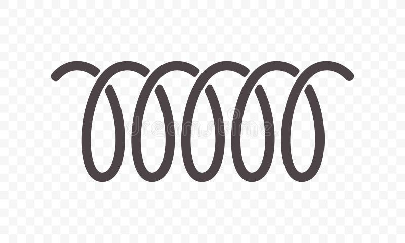 Spiral Spring or Swirl Line Vector Icon Stock Vector - Illustration of ...