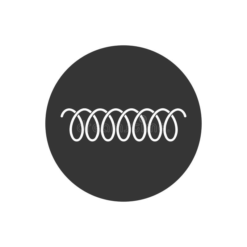 Spiral Spring Vector Logo Icon of Swirl Line or Curved Wire Cord Stock ...
