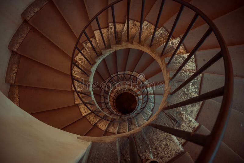 Spiral Staircase from Above Stock Photo - Image of urban, design: 234764390