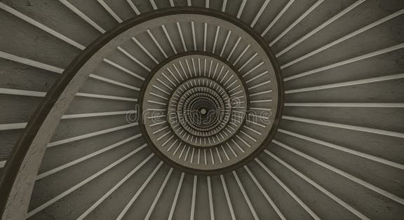 Spiral Staircase Architecture Design Perspective View Abstract ...