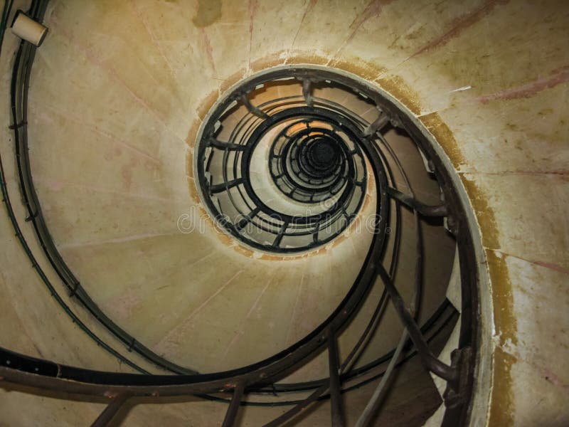 Spiral Staircase Bottom View Paris, France Stock Photo - Image of ...