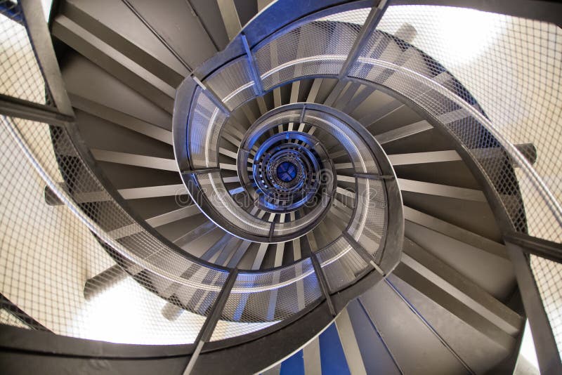 Spiral Staircase Bottom View Stock Image - Image of spiral, black ...