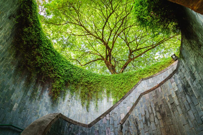 Spiral Staircase At Fort Canning Park Stock Image - Image of outside ...
