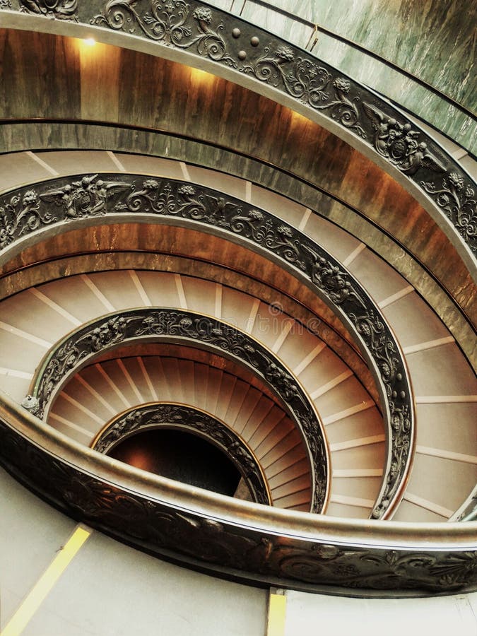Spiral Staircase Going Down in a Building Stock Photo - Image of round ...
