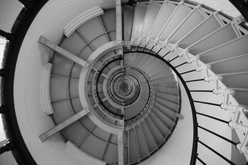 Spiral Staircase Inside Lighthouse Stock Photo - Image of abstract ...