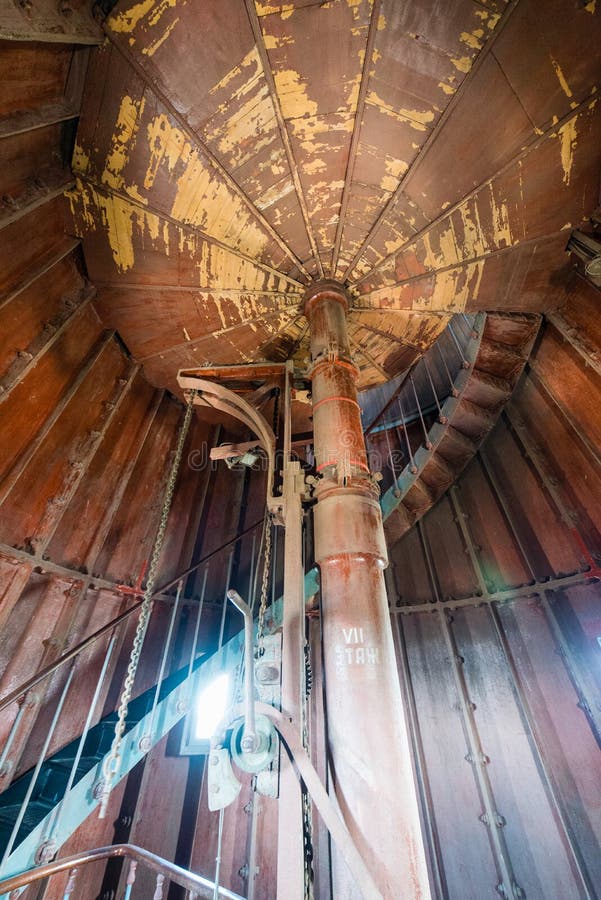 A Spiral Staircase Inside a Lighthouse. Stock Photo - Image of ...