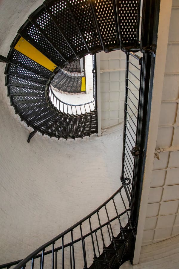Spiral Staircase in Lighthouse Stock Photo - Image of interior, florida ...