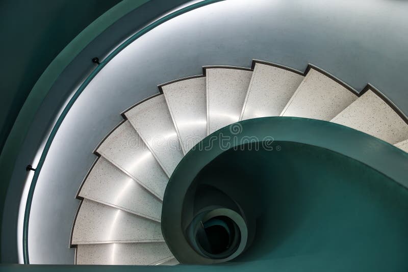 Spiral Staircase with Modern Design Stock Image - Image of buildings ...