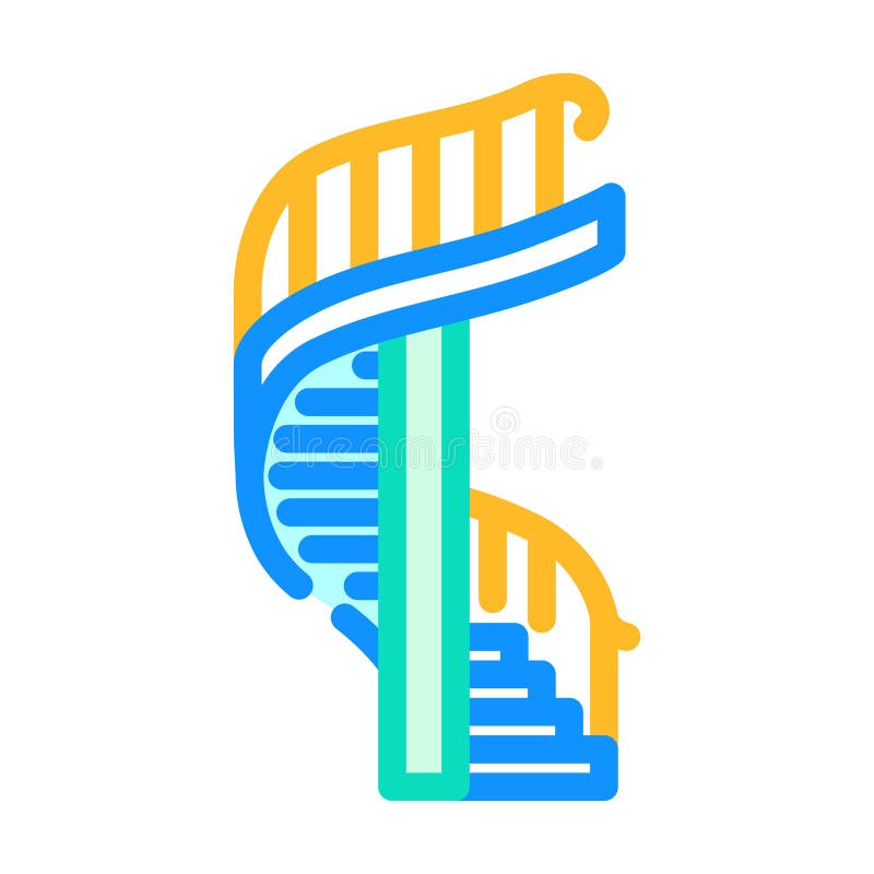 Spiral Staircase Progress Color Icon Vector Illustration Stock ...