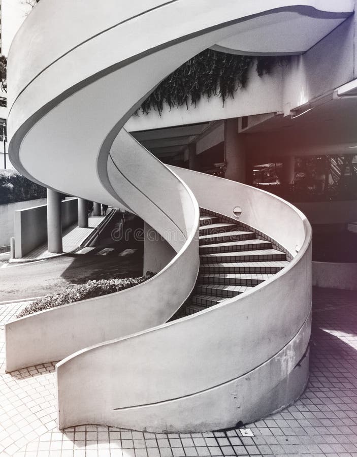 Spiral Staircase in Singapore Editorial Stock Image - Image of escape ...