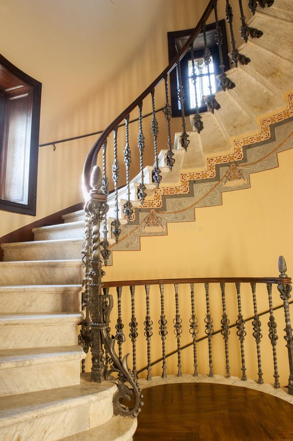Spiral Staircase Tercesi Castle Stock Photo - Image of house ...