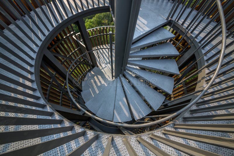 Spiral staircase tower. stock image. Image of stair - 274169381