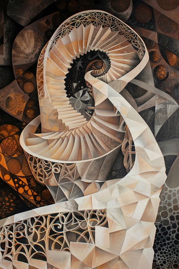 Spiral Stairs Interior Design, Abstract Modern Architecture Stock ...