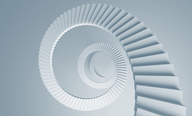Spiral Stairs Perspective Background Stock Illustration - Illustration ...